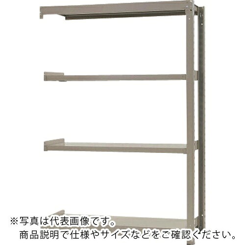 特長：ボルトレスで組立が簡単しかも1段／耐荷重が300kgで連結での増設可能なラックです。仕様：間口(mm)：1200奥行(mm)：600高さ(mm)：1800色：ニューアイボリ—棚段数(段)：4均等積載量(kg/段)：300最大積載量(k...
