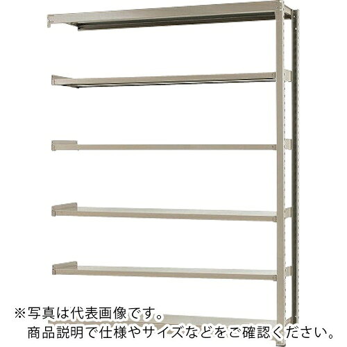 特長：ボルトレスで組立が簡単しかも1段／耐荷重が500kgで連結での増設可能なラックです。仕様：間口(mm)：1800奥行(mm)：900高さ(mm)：2400色：ニューアイボリ—棚段数(段)：6均等積載量(kg/段)：500最大積載量(k...