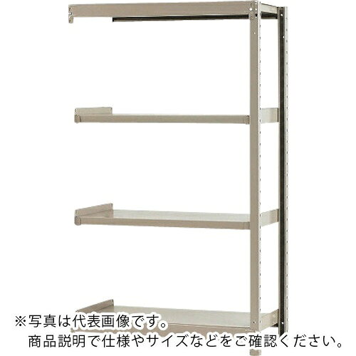 特長：ボルトレスで組立が簡単しかも1段／耐荷重が150kgで連結での増設可能なラックです。仕様：間口(mm)：900奥行(mm)：300高さ(mm)：1500色：アイボリー棚段数(段)：4均等積載量(kg/段)：150最大積載量(kg/台)...