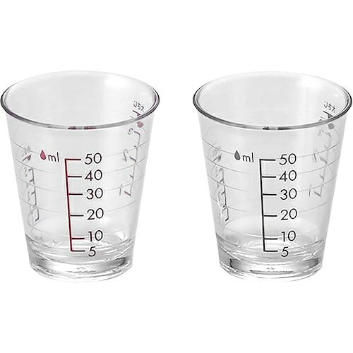 特長：2個セットなので、調味料毎に色分けでき手際よく調理ができます。用途：調理の際の計量に。調味料等の計量に。仕様：高さ(mm)：61容量(ml)：50幅(mm)：55奥行(mm)：55最小目盛(ml)：5食洗器使用可　容量50ml　耐熱温...