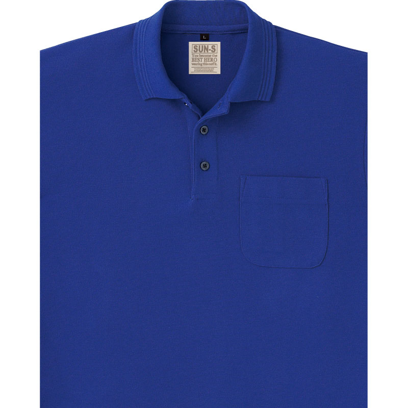 特長：・綿混で吸汗・速乾性に優れたベーシックなポロシャツシリーズ仕様：・サイズ：M・着丈：70・肩巾：46・袖丈：23・胸囲：104・カラー：ブルー材質／仕上：カノコ ポリエステル60%、綿40%　●メーカー取寄商品について 本商品はメーカ...