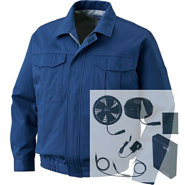 特長：・ウェアとスターターキットのセット品です。・表地に厚手の綿を使用した空調服です・裏地にポリエステル生地を採用することにより、高い空調能力も兼ね備えたモデルです・空調服Rを起動するために必要なデバイスをワンパックに、はじめて使用される方...