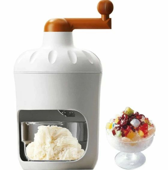 【手挽き・かき氷器】製氷機をコンセントに差し込む必要はありません。手回し式なので、簡単で便利です。 手早くスムージーが作れ、光熱費も節約できます。トレイに水を入れ、クランクを回すだけで、冷たい飲み物が楽しめます。 【超便利グッズ】本体は頑丈...
