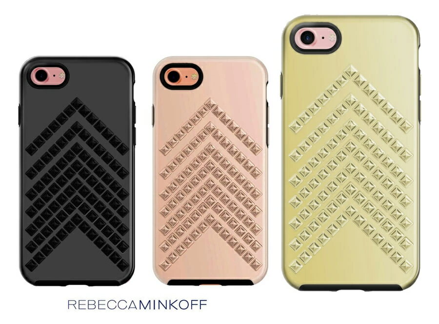 NY発のバッグブランドRebecca Minkoff(レベッカ・ミンコフ)のiPhoneケース。 海外セレブやファッショニスタの間で今注目されているブランドです。 プリントではない立体感のあるスタッズがポイント。 丸みのあるスタッズなので持...
