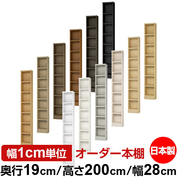 固定棚のない全棚板可動のフルオープン構造 本棚 CD，DVD，コミックの大量収納に最適　棚板は耐荷重性に優れたタフタイプ　当店独自の全棚板移動1.5cmピッチと幅木カットが選べます　低ホルムアルデヒド　F★★★★サイズ奥行19cm×高さ20...