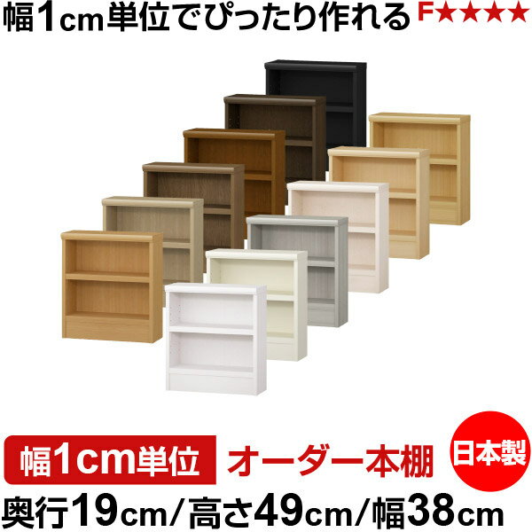 固定棚のない全棚板可動のフルオープン構造 本棚 CD，DVD，コミックの大量収納に最適　棚板は耐荷重性に優れたタフタイプ　当店独自の全棚板移動1.5cmピッチが選べます　低ホルムアルデヒド　F★★★★サイズ奥行19cm×高さ49cm×幅38...