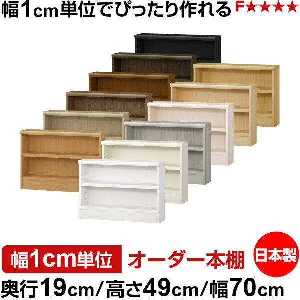 固定棚のない全棚板可動のフルオープン構造 本棚 CD，DVD，コミックの大量収納に最適　棚板は耐荷重性に優れたタフタイプ　当店独自の全棚板移動1.5cmピッチが選べます　低ホルムアルデヒド　F★★★★サイズ奥行19cm×高さ49cm×幅70...