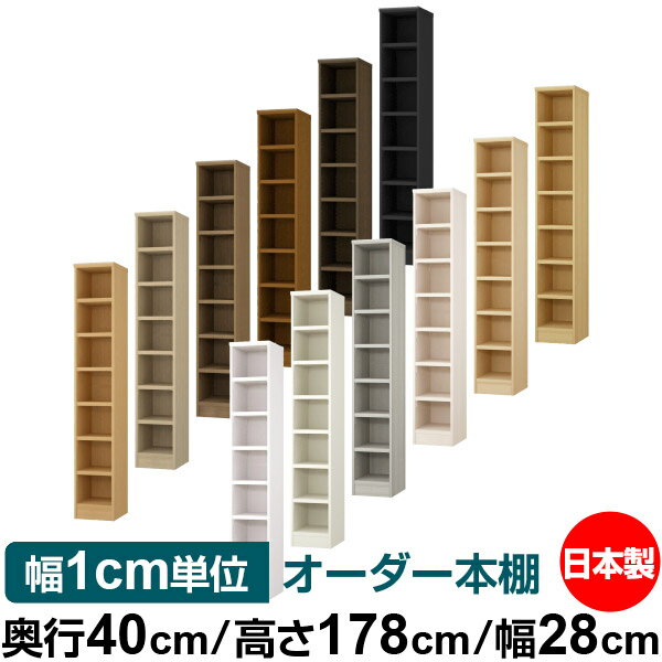 固定棚のない全棚板可動のフルオープン構造 本棚 A4ファイル、雑誌、書籍の大量収納に最適　棚板は耐荷重性に優れたタフタイプ　当店独自の全棚板移動1.5cmピッチと幅木カットが選べます　低ホルムアルデヒド　F★★★★サイズ奥行40cm×高さ1...