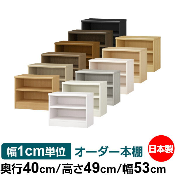 固定棚のない全棚板可動のフルオープン構造 本棚 A4ファイル、雑誌、書籍の大量収納に最適　棚板は耐荷重性に優れたタフタイプ　当店独自の全棚板移動1.5cmピッチが選べます　低ホルムアルデヒド　F★★★★サイズ奥行40cm×高さ49cm×幅5...