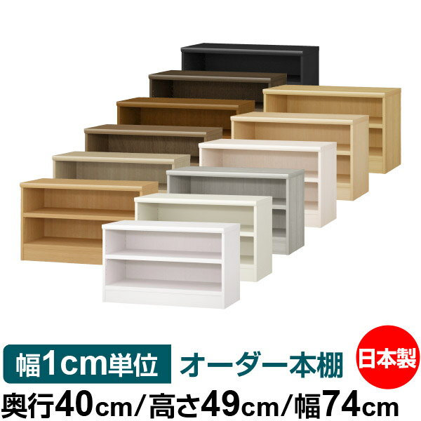 固定棚のない全棚板可動のフルオープン構造 本棚 A4ファイル、雑誌、書籍の大量収納に最適　棚板は耐荷重性に優れたタフタイプ　当店独自の全棚板移動1.5cmピッチが選べます　低ホルムアルデヒド　F★★★★サイズ奥行40cm×高さ49cm×幅7...