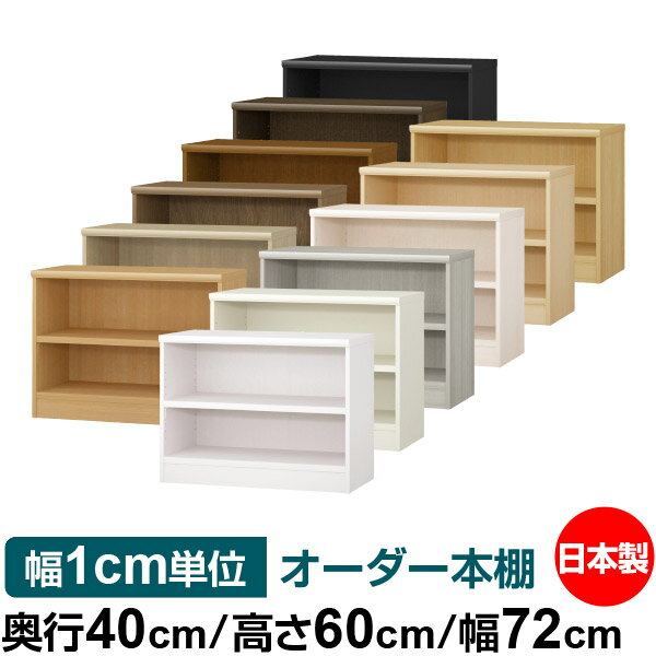 固定棚のない全棚板可動のフルオープン構造 本棚 A4ファイル、雑誌、書籍の大量収納に最適　棚板は耐荷重性に優れたタフタイプ　当店独自の全棚板移動1.5cmピッチが選べます　低ホルムアルデヒド　F★★★★サイズ奥行40cm×高さ60cm×幅7...