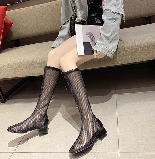 list4929メッシュでシースルーデザインのお洒落なロングブーツ♪パンツ、スカート問わず使いまわせて夏に活躍します。色展開 オフホワイト ブラックサイズ 35(22.5cm) 36(23cm) 37(23.5cm) 38(24cm) 39...