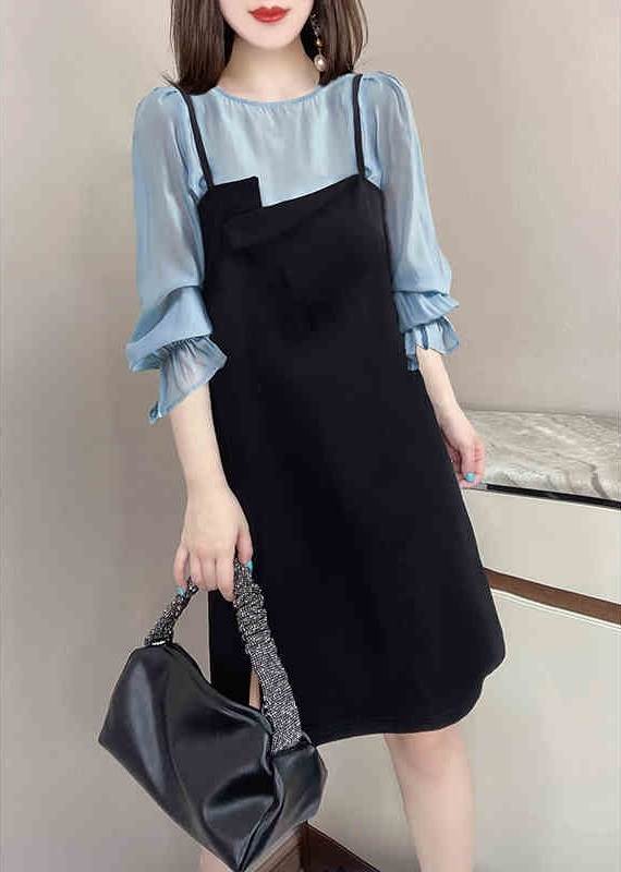 list8747レイヤードコーデが即完成する、キャミワンピとシャツブラウスの2点セット。それぞれ単品使いもできて、春〜秋の着回しも利きワードローブも潤うitem。色展開 ブラック(キャミワンピ)+水色(ブラウス)サイズ S M L XL【サ...