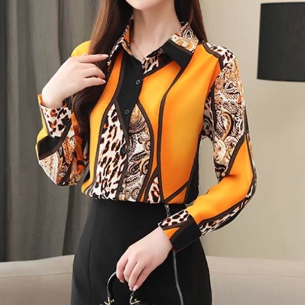 カラフルなカラーのプリントシフォンシャツ個性的でエレガントな大人可愛いデザインですイエローとグリーンの2色展開です色展開 イエロー グリーンサイズ M L XL 2XLサイズ(cm)M /バスト 92 /肩幅 36 /袖丈 59 /袖口 2...