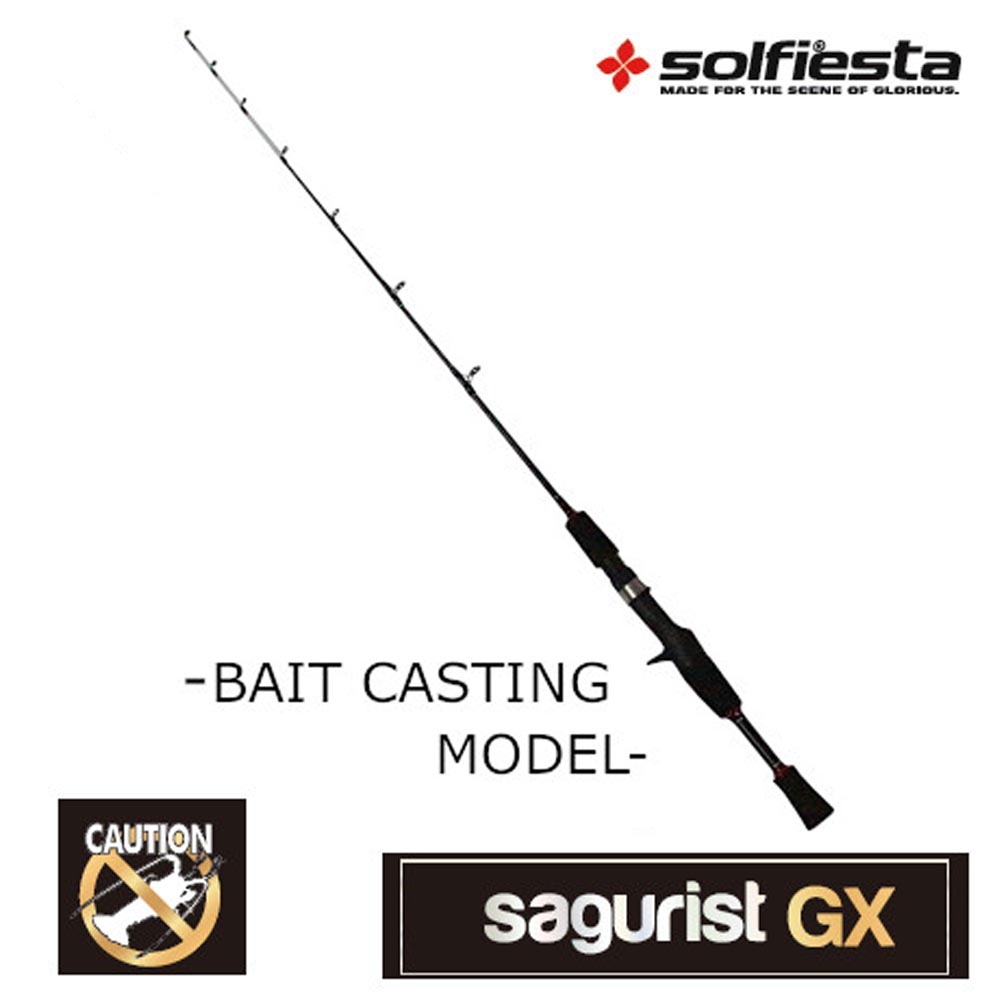 solfiesta グラス波止竿 サグリストGX CT90 ベイト(solf-061811) テトラ帯や穴釣り、サグリ釣りに最適！ 強靭なバットパワーと 横のネジレにも強いバットで 大物もキャッチ ※SPはスピニングモデル、CTはベイトモデ...