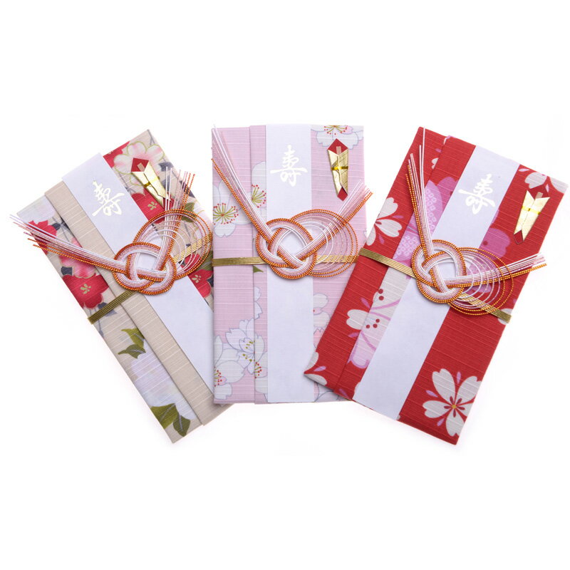 ＜あわじ桜シリーズ＞ 通常1回の使用で役目を終えてしまう御祝儀袋ですが、御祝儀袋として相手に贈った後も、小風呂敷やお弁当包み、として末永くご利用頂けるエコで縁起のいい御祝儀袋シリーズです。 風合いのあるシャンタン織の生地で、色鮮やかな桜で彩...