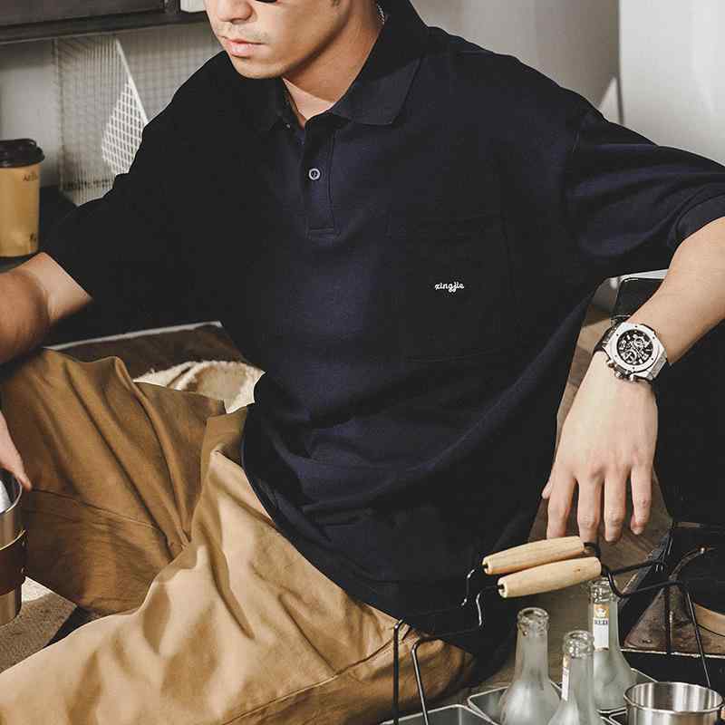 ・スタイル: アメカジ・袖丈: 半袖・フィット: ルーズ・柄: 無地・特殊加工: プリント/染色・厚さ: 薄手・主な素材: コーマ綿 96%以上・着用シーン: スポーツ・カラー展開: 紺、ブラック、杢グレー・サイズ展開: M、L、XL、2X...