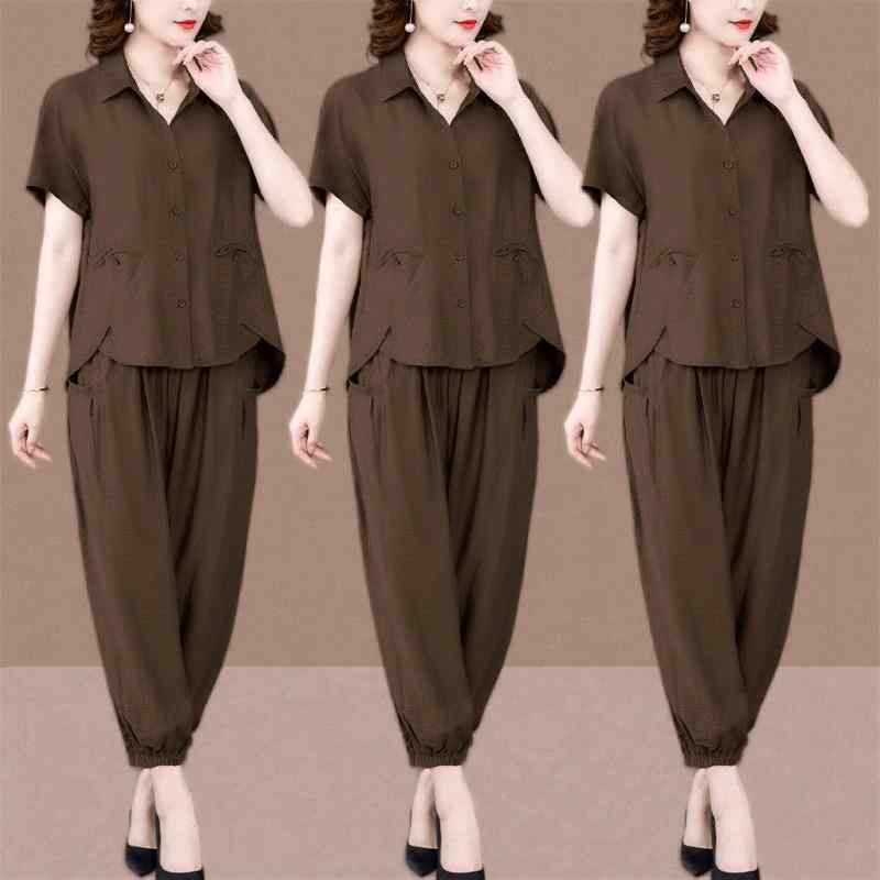 ・カテゴリ: チュニック・パンツセット・スタイル: エレガントカジュアル、フェミニン・パンツ丈: ロングパンツ・主な素材: モダール（30%以下）・デザイン特徴: プリント、フェイクレイヤード・袖丈: エクストラロングスリーブ・袖の形: フ...