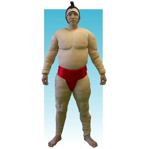 貧弱な体も普通の体もこのスーツを着れば相撲取りになれます。 肝心のまげも「まげ・かぶり」が付いているので安心。安全に取り組みが可能です。何かと話題の角界に「どすこい！」◇セット内容： ・相撲スーツ×1・まげ・かぶり　力士×1・まわし×1 ◇...