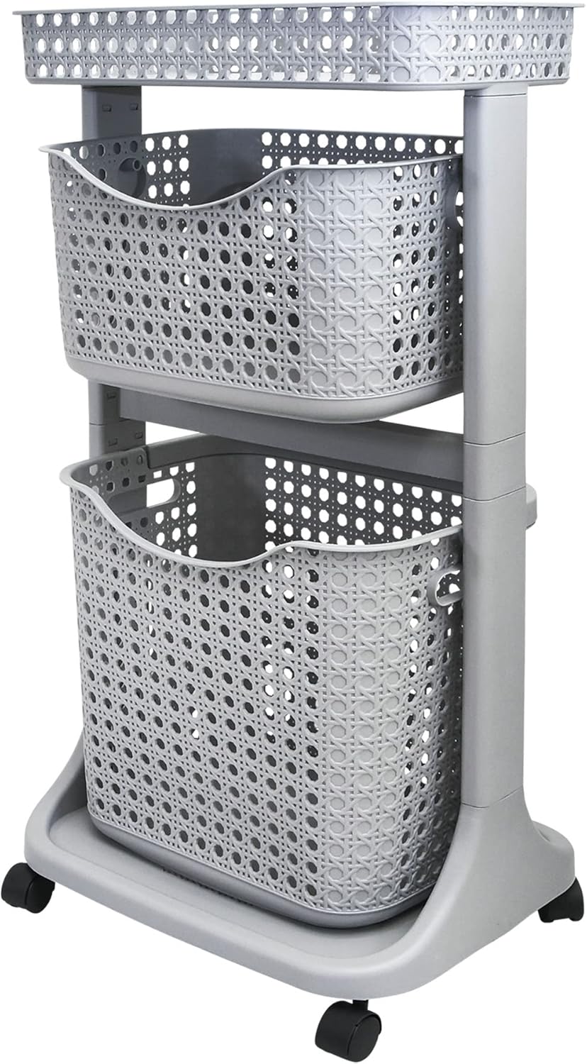 　　　 ◆◇◆売れている秘密◆◇◆ 幅わずか44cmでデッドスペースを活用できます。+1段の天板部分は固定のバスケットになっており、たくさんの小物を収納可能。 移動に便利なキャスター付き。360°回転するキャスターですので、軽い力でワゴン全...