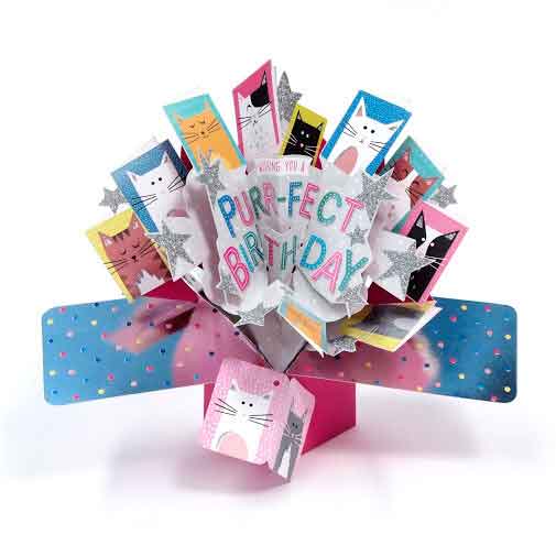 ※こちらは「Second Nature　ポップアップカード　Happy Birthday　キャット（専用封筒付き）」です。定型郵便で送ることができます。Second Nature　ポップアップカード　Happy Birthday　キャット（...