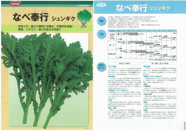 秋冬どり、夏どり栽培にお薦めの中葉系品種。側枝の発生がよく摘み取りタイプ。NP処理(ネーキッド・ペレット処理加工した発芽促進処理です)