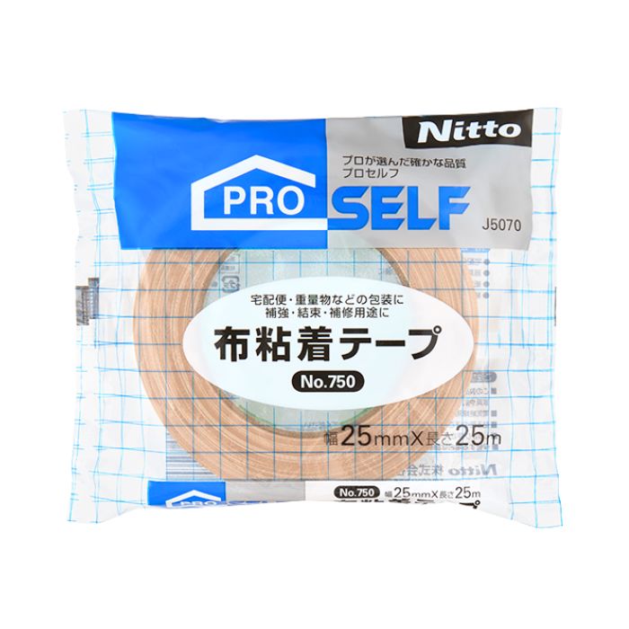 特徴 ●信頼の逸品！超ロングセラーの布テープ ●基材強度に優れたテープなので、宅配便・小包などの包装に最適です。 商品名 布粘着テープ　No.750 品番 J5070 用途 宅配便・小包などの包装 紙箱など角の補強 結束・仮止め・万能補修用...