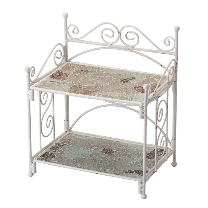 荷物サイズ：60サイズ ※お取り寄せ商品です。 発送の目安はご注文後2〜5日となります。 多肉植物やエアプラントなどを まとめて飾るのに最適なシェルフ。 小物入れとしてもお使いいただけます。 ※アンティークな風合いを楽しむため、 ダメージ加...