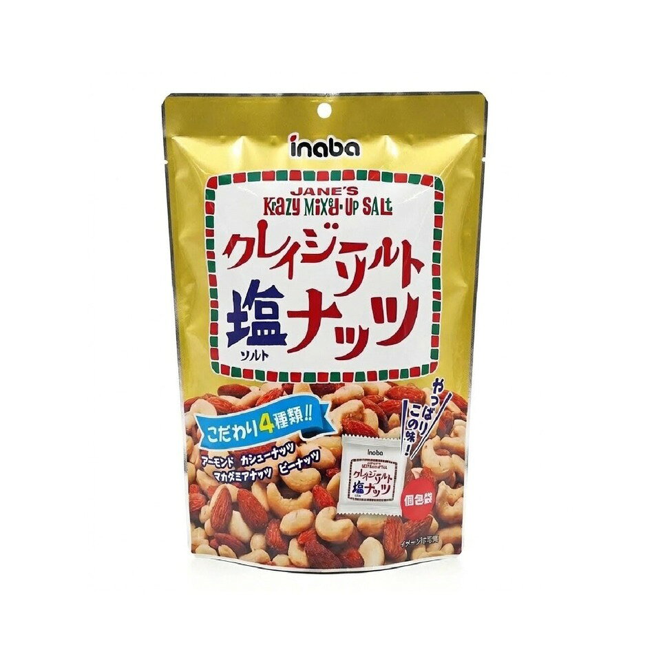 【商品の特徴】126gx3袋 / 「岩塩」と「ハーブ」をブレンドしたクレイジーソルトで味付けをしたナッツをミックス / 個包装アーモンド、カシューナッツ、マカダミアナッツ、ピーナツのこだわりの4種類のナッツを使用して、おつまみにピッタリなク...