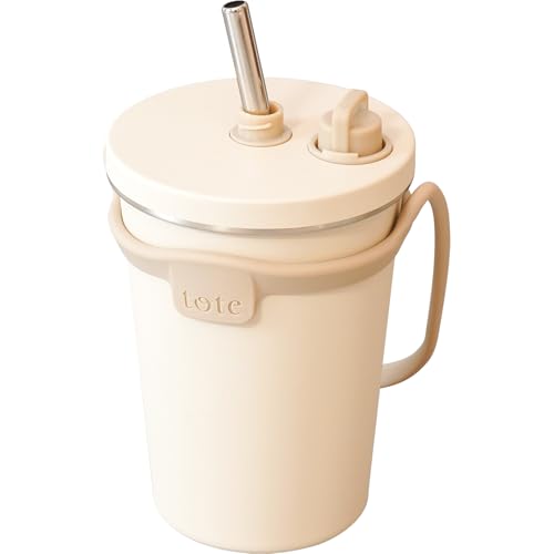 ・RH-1842・アイボリー・320ml・個数:1・トート ストロー付2WAYタンブラー320ml アイボリー・荷物を持っている時にも引っ掛けて持ち運びやすいストラップ付き。直飲み＆ストローの2WAYスタイルで、シーンや好みに合わせて飲み方...