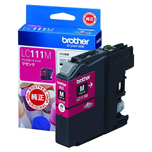 ・個数:1・対応機種:MFC-J877N、MFC-J727D/DW、DCP-J957N、DCP-J557N他・型番:LC111M・カラー:マゼンタ・ブラザー純正インクは製品本体の性能を十分に発揮するために研究を重ね、開発されている