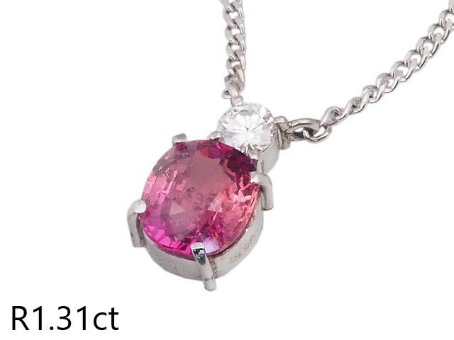 　—　商品詳細　—■ こちらの商品は質屋出品ですので、鑑定済みの本物の商品となります。詳しくは下記注意事項をご参照ください。詳細：ノーブランド ノーヒート 非加熱 ルビー/1.31ct ダイヤ/0.12ct Pt900/Pt850 ネックレ...