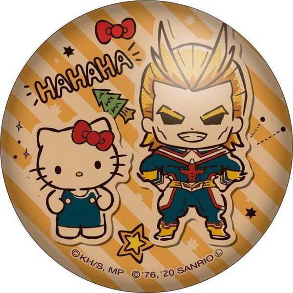 ＜商品名＞僕のヒーローアカデミア×サンリオキャラクターズ ぷにぷに缶バッジ オールマイト×ハローキティ＜商品内容＞「僕のヒーローアカデミア×サンリオキャラクターズ」より、ぷにぷに缶バッジが登場！【サイズ】 約H56mm×W56×D8mm【素...