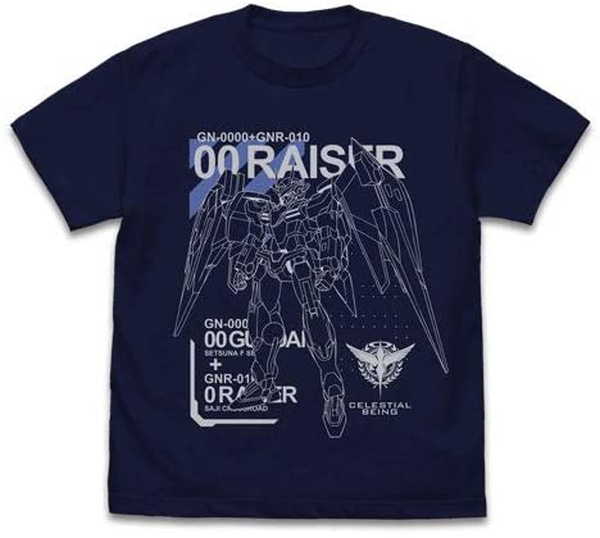 ＜商品名＞機動戦士ガンダム00 Tシャツ ダブルオーライザー NAVY-S＜商品内容＞「機動戦士ガンダム00」より、Tシャツが登場！ダブルオーライザーの美しい機体が際立つ一枚。※縫製製品は特性上、製品ごとに仕上がりサイズや縫製位置に若干のず...
