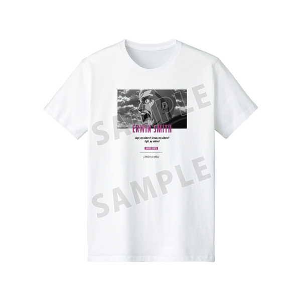 ＜商品名＞進撃の巨人 台詞Tシャツ エルヴィン メンズ Lサイズ＜商品内容＞『進撃の巨人』より、Tシャツの登場です。キャラクターの場面写と台詞をメインにデザインしました。過去シーズンより、キャラの名台詞とそのシーンを使用しています。スタンダ...