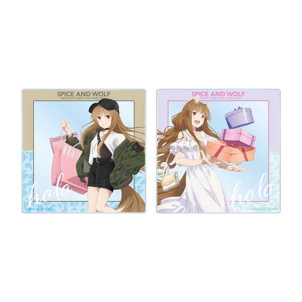 ＜商品名＞狼と香辛料 MERCHANT MEETS THE WISE WOLF アクリルカード2個セット 描き下ろし ホロ カジュアル＆キレイめファッションでお買い物ver.＜商品内容＞「狼と香辛料 MERCHANT MEETS THE W...