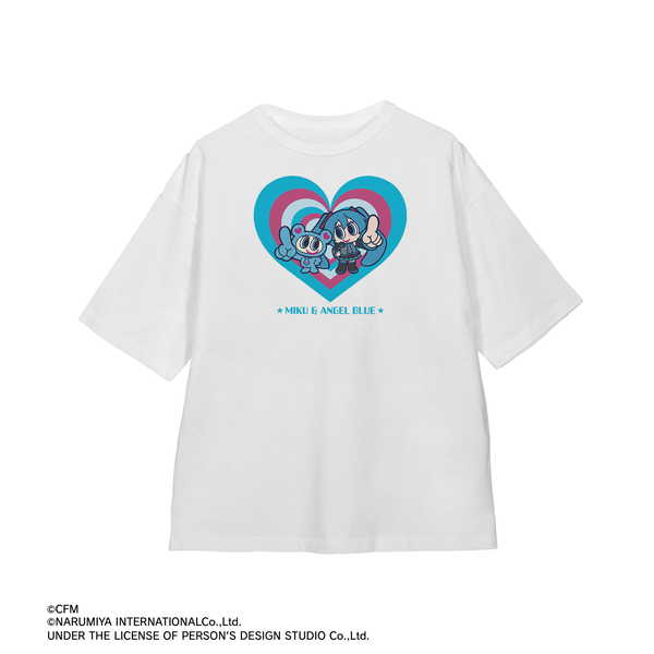 ＜商品名＞初音ミク ANGEL BLUEコラボ BIGシルエットTシャツ 描き起こし 初音ミク＆ナカムラくん ユニセックス XLサイズ＜商品内容＞「初音ミク」×「ANGEL BLUE」のコラボレーションアイテム『ANGEL BLUEコラボ ...