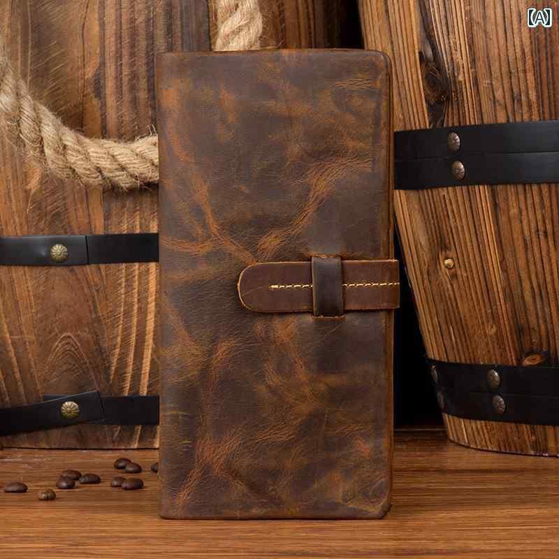 素材: 牛革閉鎖方法: バックルスタイル: レトロ裏地素材: レザースタイル: 長財布