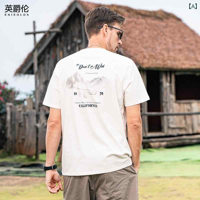 ・スタイル: 青春系、アーバンファッション・ネックライン: クルーネック・袖丈: 半袖・丈: レギュラー・フィット: レギュラー・厚さ: レギュラー・素材: 綿92%、ポリウレタン8%・生地分類: アイスコットン・生地機能: 接触冷感・デザ...