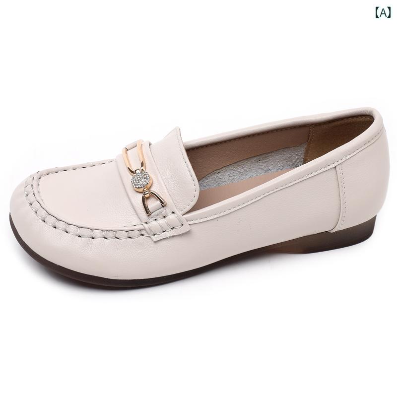 ヒールの高さ：ローヒールつま先: ラウンドトゥ該当する季節: 春秋ヒールのスタイル: フラットソール素材: ラバー履き口：浅め