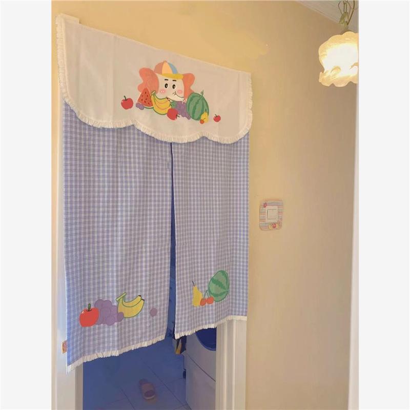 ・素材: 紗・タイプ: 防蚊カーテン・柄: フルーツと子象・適用場所: 寝室・スタイル: インスタ風・カテゴリ: ドアカーテン