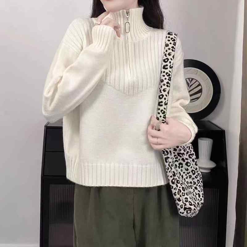 ・カテゴリ: セーター・タイプ: プルオーバー・スタイル: エレガント、カジュアル・生地: ニット・主な素材: ポリエステル50%〜70%・柄: 無地・厚さ: 普通・形式: 単品・フィット: ゆったり・袖タイプ: レギュラー・ネックライン:...