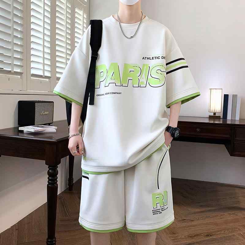 ・カテゴリ: メンズカジュアルセットアップ・スタイル: スポーツ・主な素材: ポリエステル・セット構成: Tシャツ, ショートパンツ・袖丈: 半袖・厚さ: 薄手・着用シーン: スポーツ・カラー展開: ブラック, グリーン, ホワイト, ブラ...