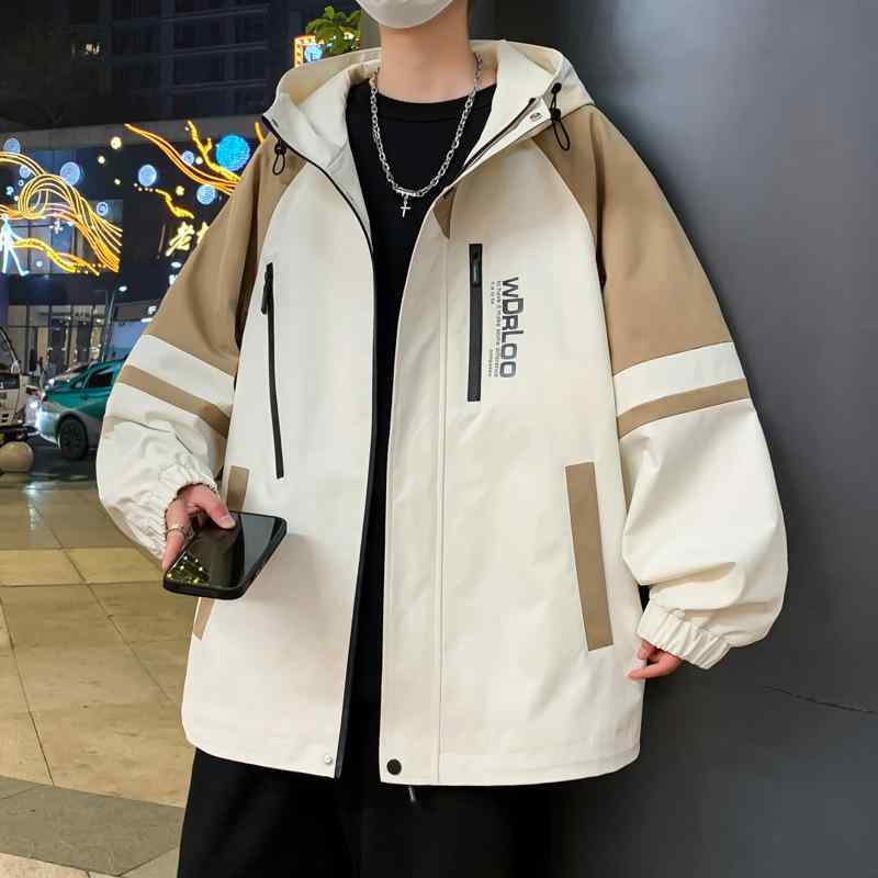 ・機能: 防風、色落ちしにくい・カテゴリ: ジャケット・スタイル: 韓国風・シルエット: ルーズフィット・フロント: ジッパー・フード: 付き・厚さ: 標準・柄: 配色・対象: 青少年・主な素材: ポリエステル・裏地素材: ポリエステル・シ...