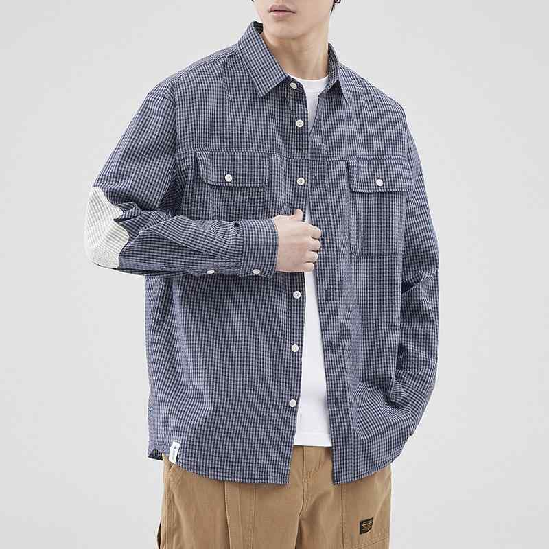 ・カテゴリ: シャツ・スタイル: カジュアル・主な素材: 綿・機能: 吸湿速乾・タイプ: 前開き・シルエット: ゆったり・ネックライン: 襟付き・袖丈: 長袖・柄: ストライプ・厚さ: 普通・ディテール: ポケット付き・加工: パッチワーク...