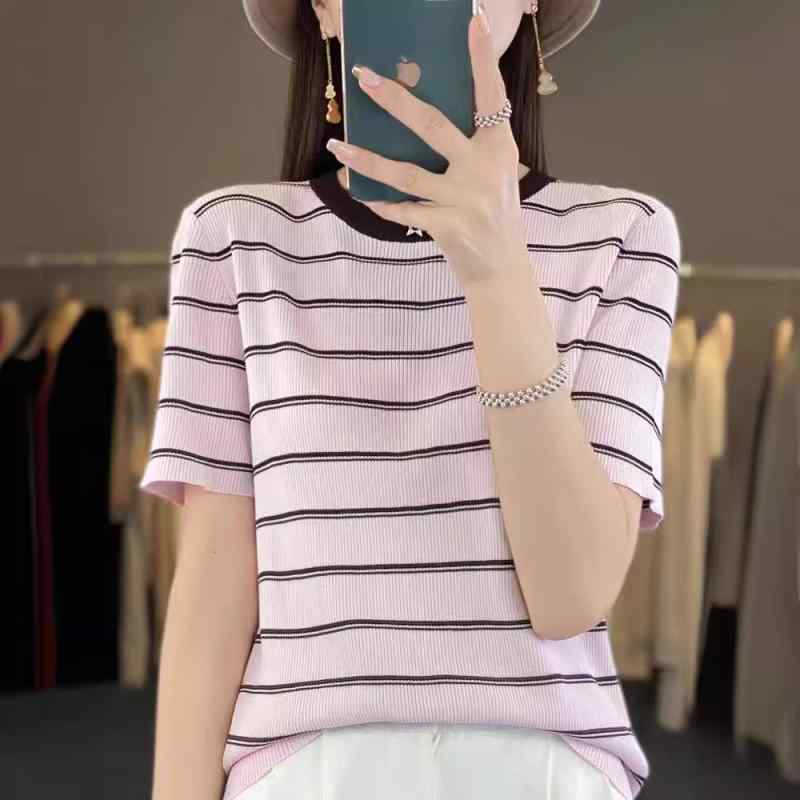 ・カテゴリ: Tシャツ・スタイル: 名媛風・タイプ: プルオーバー・主な素材: アイス・ネックライン: クルーネック・袖丈: 半袖・袖タイプ: レギュラー・シルエット: ゆったり・柄: 幾何学模様・加工: 異素材切り替え・要素: リブ・カラ...