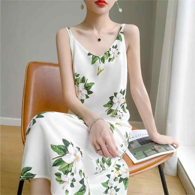 ・カテゴリ: ワンピース・スタイル: 名媛風・主な素材: アセテート繊維30～50%、ポリエステル50～70%・ネックライン: Uネック・袖丈: ノースリーブ・柄: 植物花柄・カラー展開: 柿色、水墨ブルー、黒地赤花、竹葉柄、ペイズリー柄、...