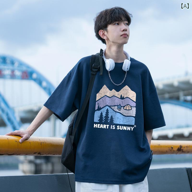 ・カテゴリ: Tシャツ・スタイル: 韓国・主な素材: 綿・ネックライン: クルーネック・袖丈: 半袖・柄: 文字プリント・カラー展開: 紺、ホワイト、ブラック・サイズ展開: S、M、L、XL、XXL、XXXL・フィット: ルーズ・: プルオ...