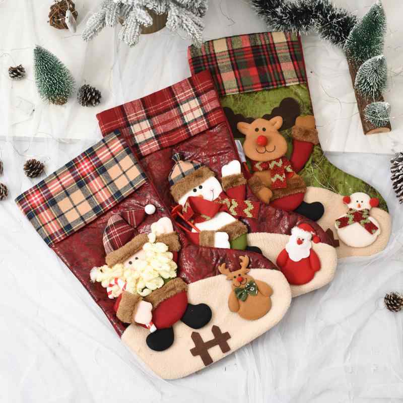 ・素材: 布・カラー展開: 格子柄の老人、格子柄の雪だるま、格子柄の小鹿・工芸: 手工芸品・スタイル: 田園、カートゥーン、アメリカン、現代アート、アメリカンカントリー、ライトラグジュアリー・カテゴリ: クリスマス工芸品・適用祝日: クリスマス