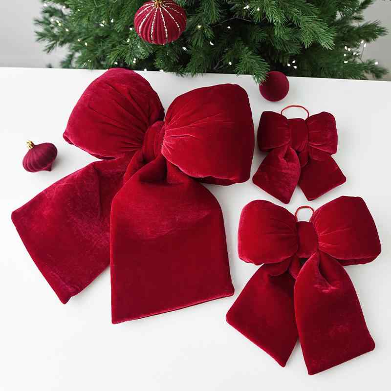 ・素材: 布・カラー展開: ワインレッド、レッド・サイズ展開: 小、中、大・: 立体リボン、変形リボン、蝶・スタイル: モダンシンプル・適用イベント: クリスマス